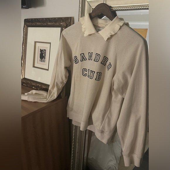 Sandro | Tops | Sandro Sweatshirt With Removable Collar | Poshmark